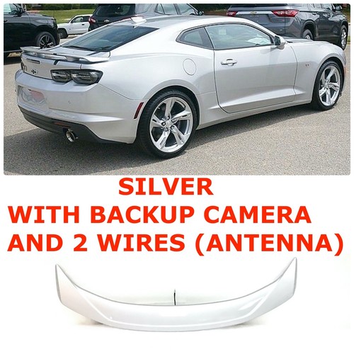 2019-2020 Chevy Camaro SS rear spoiler wing W/ camera 2 wires SILVER ...