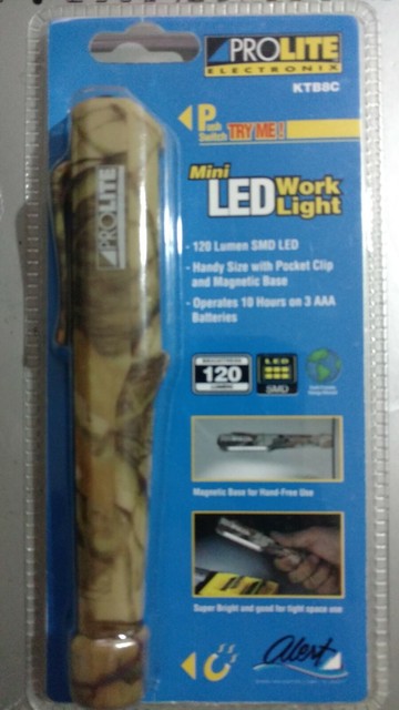 ProLite Electronix KTB8C Mini LED Work Light 120 Lumen W/batteries for ...