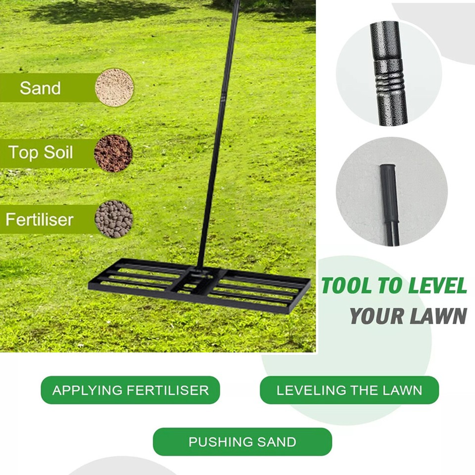 Garden Lawn Levelling Rake Lute Landscaping Rake Top-Dressing Repair ...