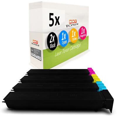 5x Cartridge Replaces Konica Minolta TN-411K TN-611C TN-2004 7/12ft TN ...