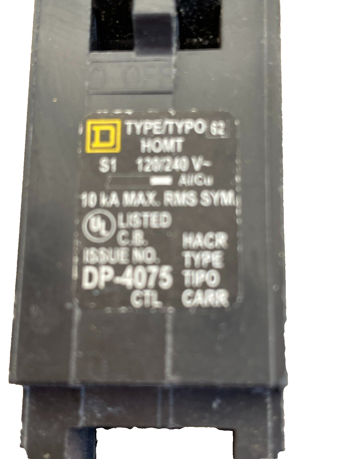 HOMT2020 Square D Tandem Circuit Breaker 20/20 Amp 1 Pole 120/240V | eBay