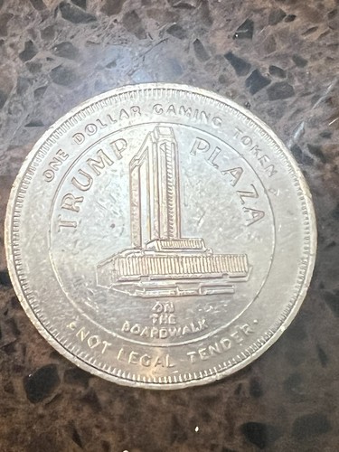 Vintage TRUMP Plaza Casino Hotel Atlantic City NJ $1 Slot Gaming Token ...
