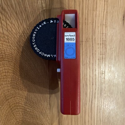 Vintage Dymo 1885 Label Maker Handheld Printer Embossing 3/8" x 12 (Red ...