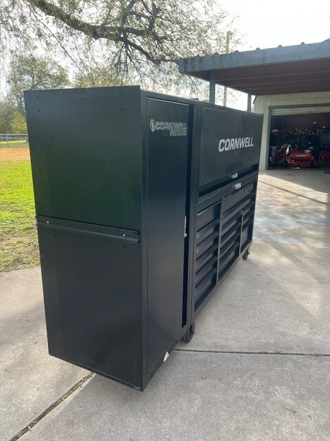Cornwell 76 ProSeries Matte Black with hutch, locker, and keyless locks ...