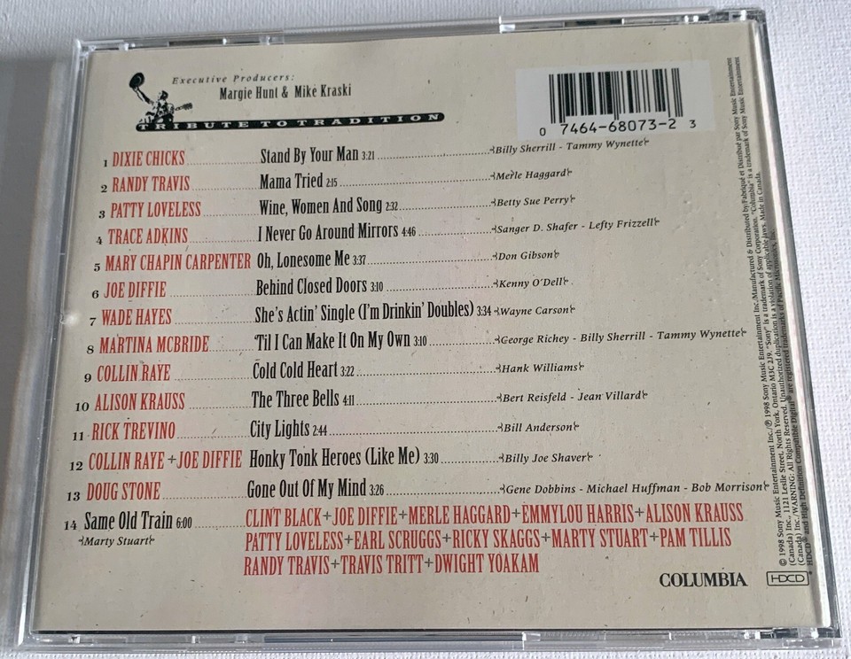 TRIBUTE TO TRADITION-CD-(VARIOUS) Dixie Chicks,Randy Travis,Alison ...