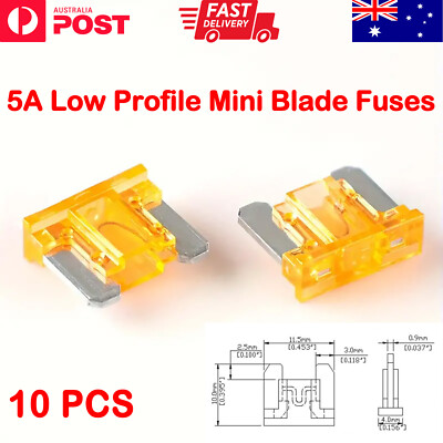 10 Pcs 5A Low Profile Mini Blade Fuses - Orange Car Truck Auto Fuses 5 ...