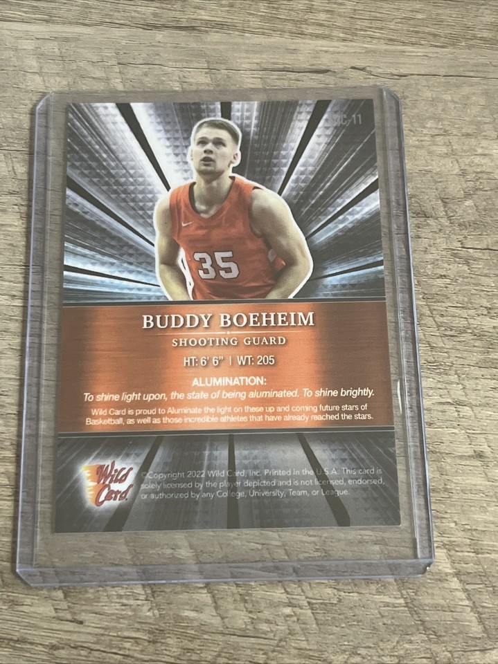 Buddy Boeheim Wild Card Alumination Holo-Lux 1/30 Book End 1st Trading ...