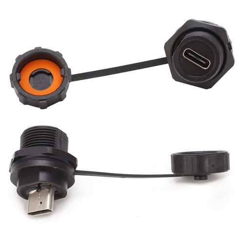 Waterproof USB Connector Threaded Female Panel Mount Socket E10TPC‑TF‑F ...