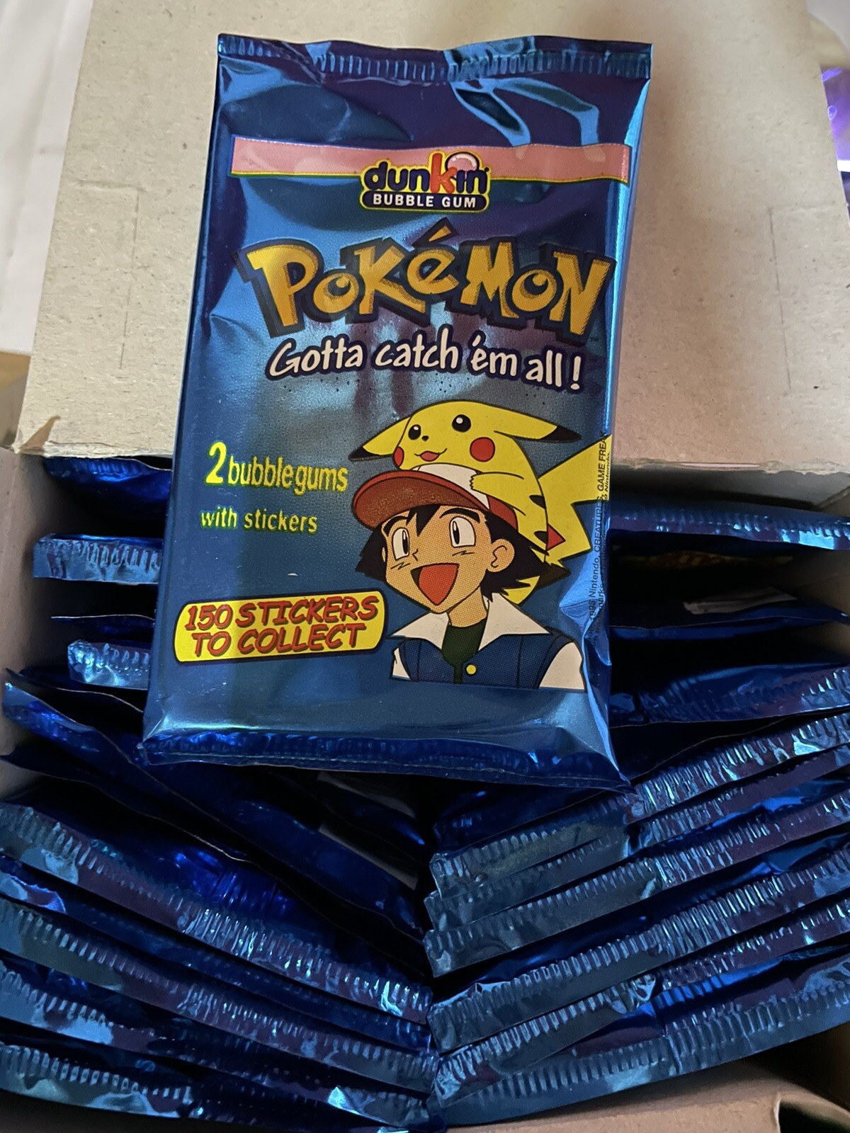 Pokemon Dunkin Bubble Gum Displaybox Nintendo 2000 Sammlerstück | eBay
