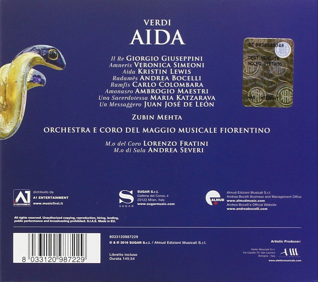 Aida by Bocelli, Andrea (CD, 2016) for sale online | eBay