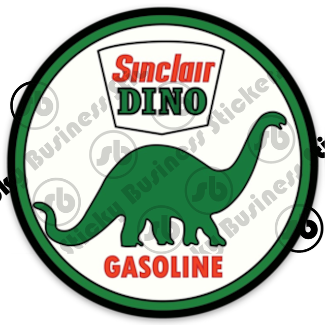Retro Sinclair Dino Oil and Gas Logo Vinyl Sticker Nostalgic bottle ...