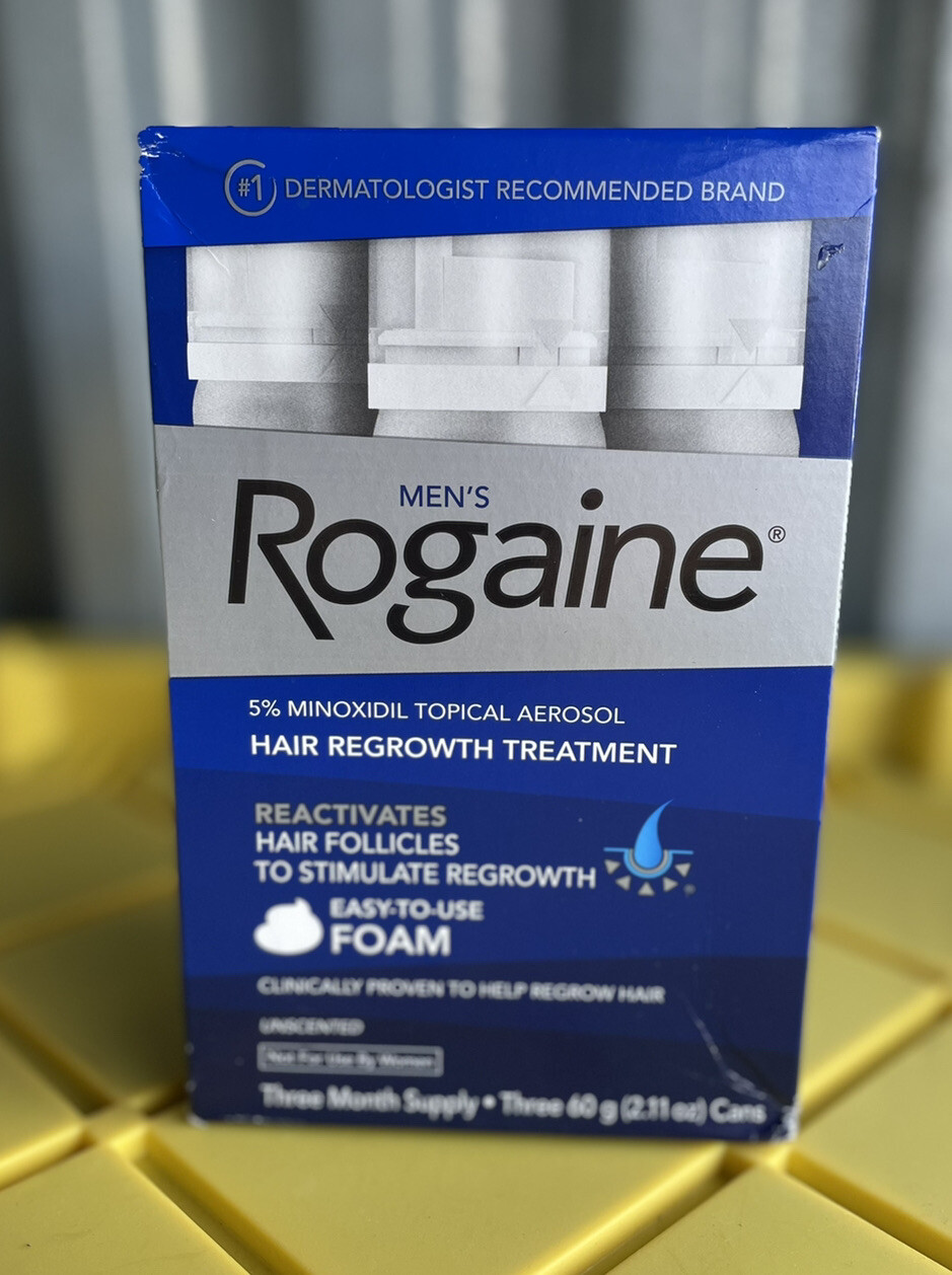Men's Rogaine 5% Minoxidil Foam Hair Loss Regrowth Topical Treatment ...