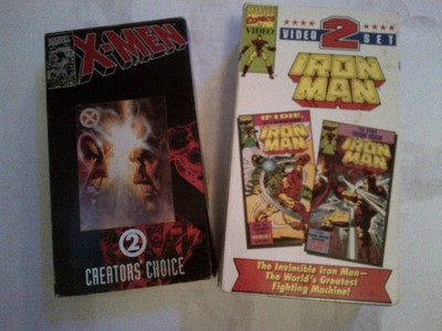 3 X-MEN & IRON MAN - VHS Tapes 6 Episodes Magneto Crimson Dynamo Kraven ...