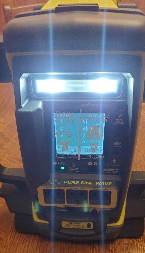 RYOBI RYi818BT One+ 18 Volt Power Station Inverter & (2) 18 volt 6ah ...