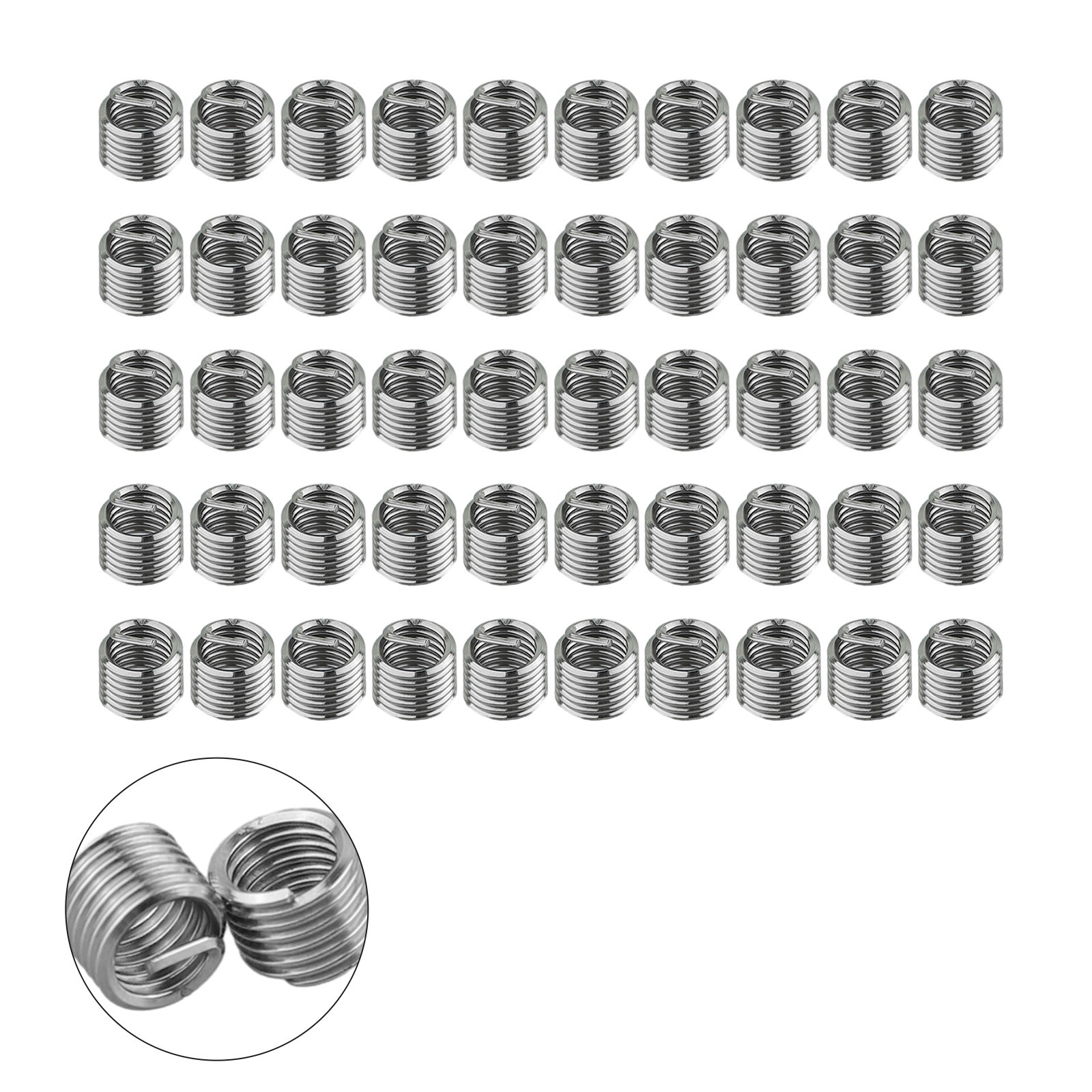 50X Stainless Steel Metric Helicoil Wire Thread Insert Repair Inserts ...