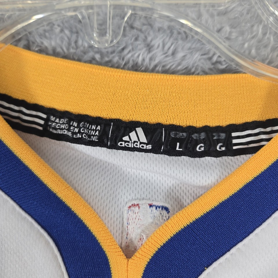 Golden State Warriors Jersey Youth Large White NBA Basketball Stephen ...