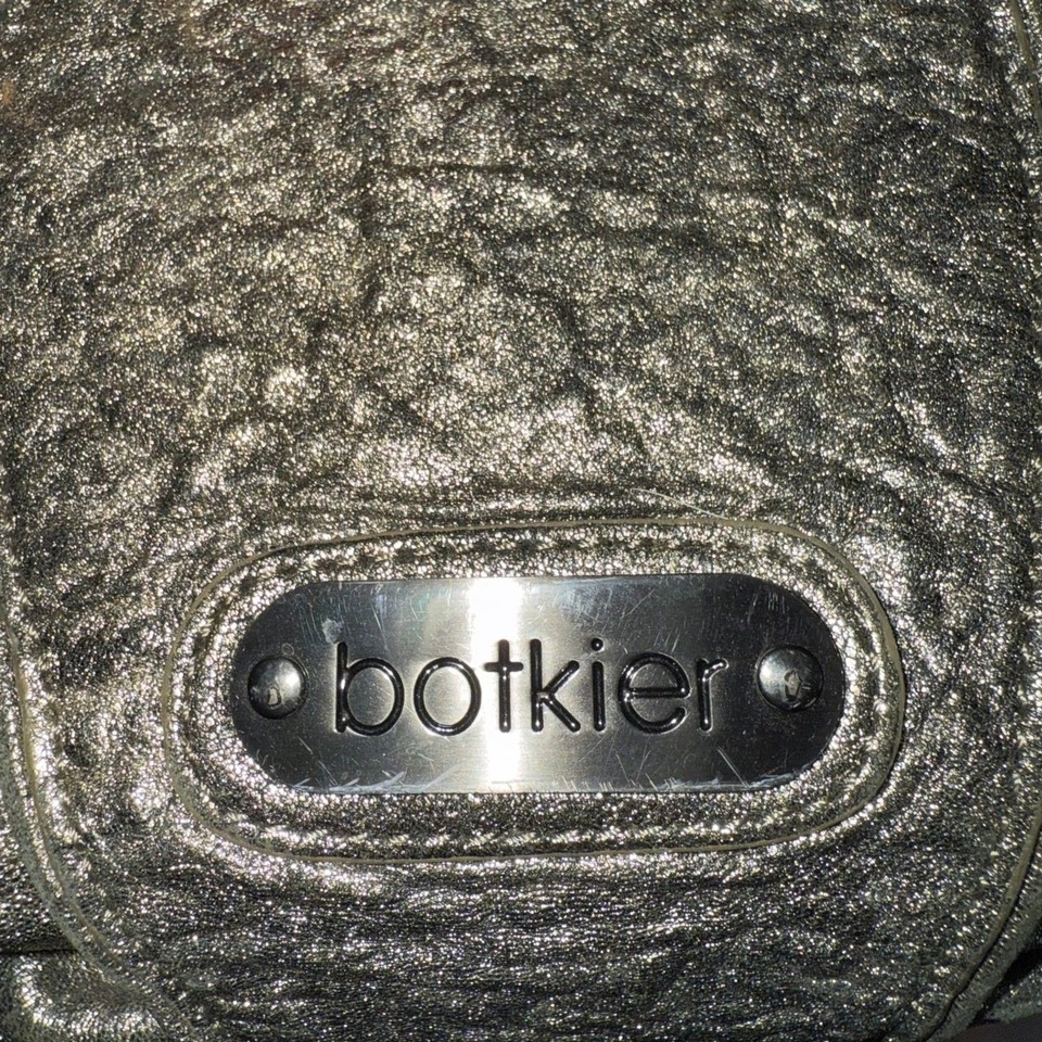 Botkier Braided Handle Metallic Shoulder Bag - Pewter/Brass | eBay