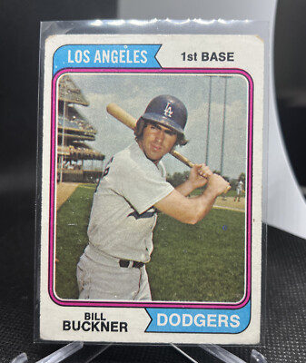 1974 Topps #505 Bill Buckner Baseball Card Los Angeles LA Dodgers VG++ ...