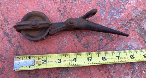 Antique Cast Iron Clothesline Pulley Wheel Rope Brake Unbranded Unique ...