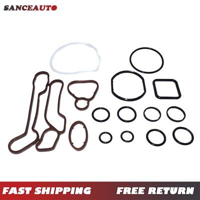 Engine Oil Cooler Gasket Seal Set For Chevrolet GM Opel 5650972,5650962 ...