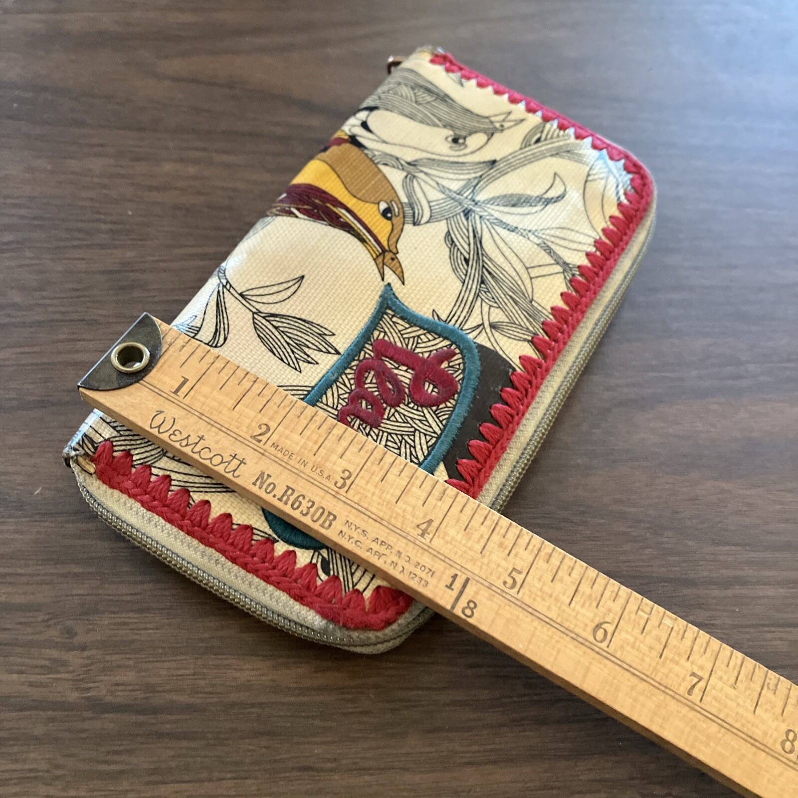 Sak Roots Coated Canvas Multicolor Accordion Piece Birds Wallet | eBay