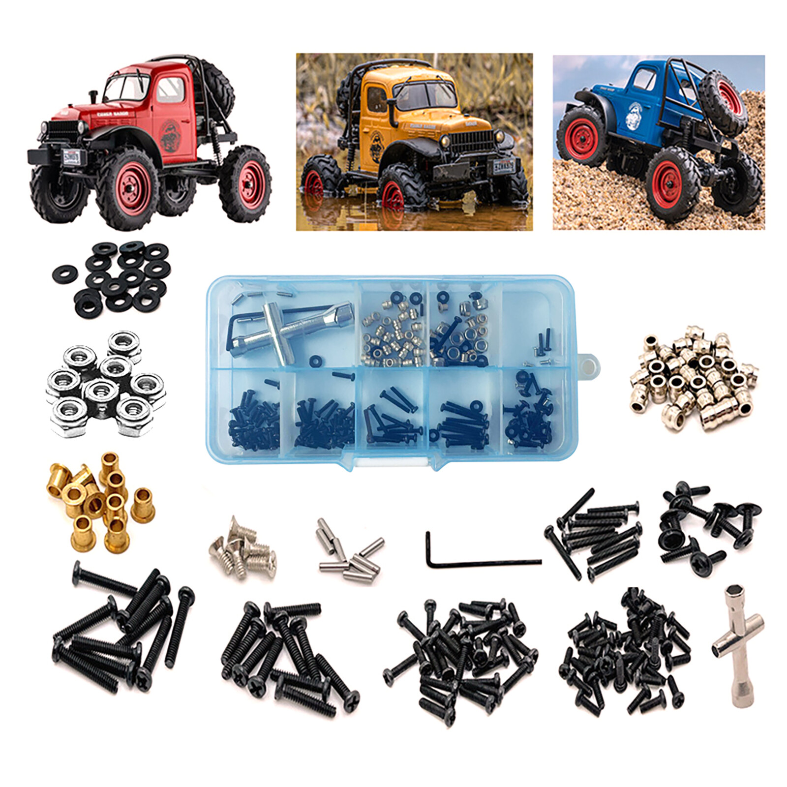 1 Box Repair Screws Case Set Storage Box For FMS Power WAGON FCX24 1/24 ...