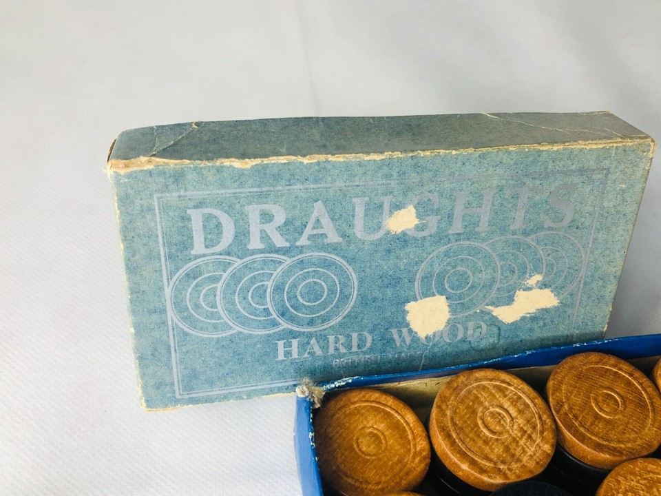 Board Game Draughts Vintage Counters Missing Board Missing 1 Counter ra ...