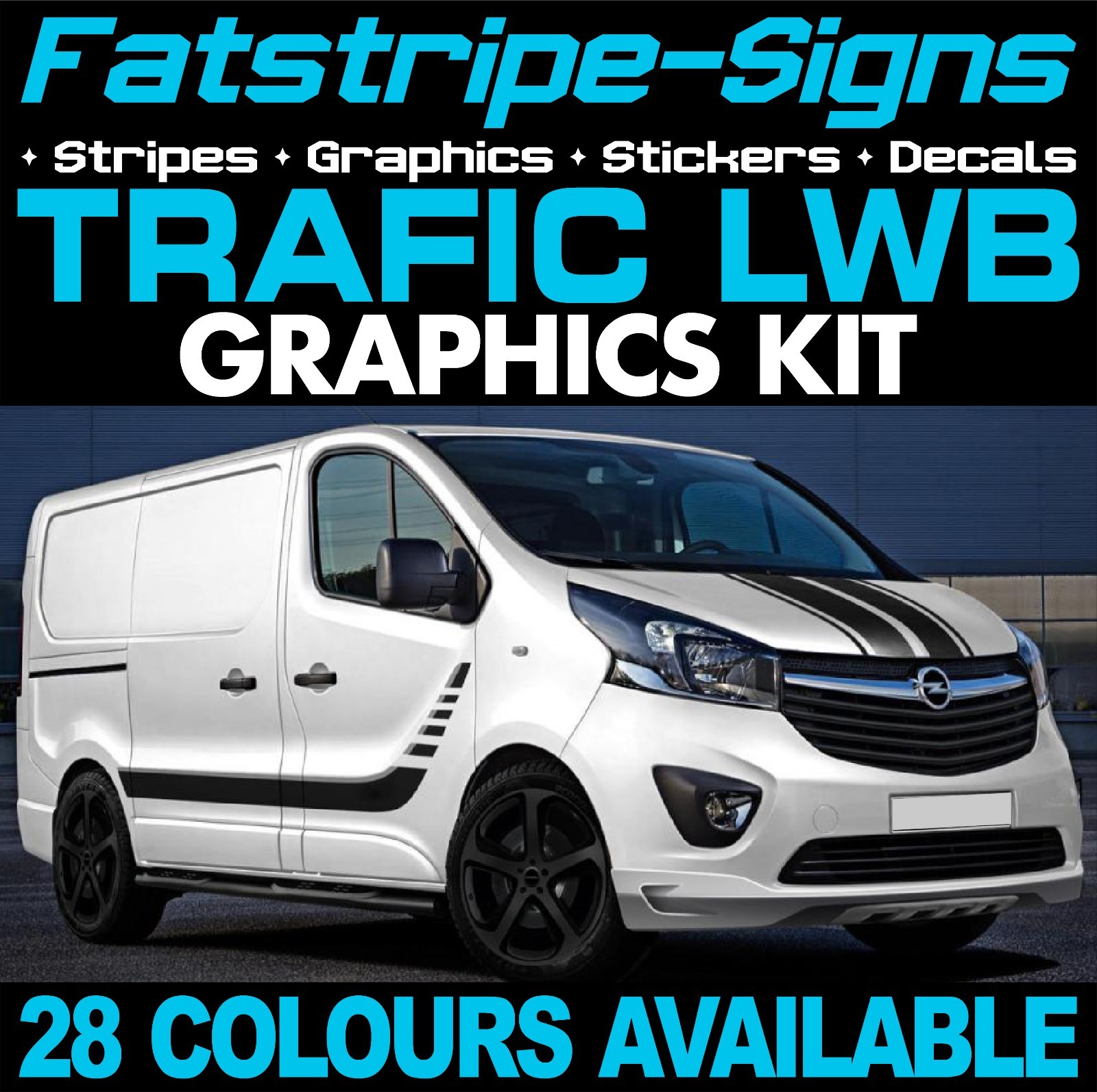 to fit RENAULT TRAFIC MK3 LWB GRAPHICS STICKERS DECALS STRIPES DAY VAN ...