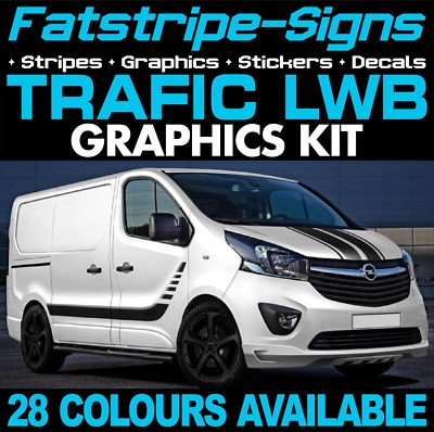 to fit RENAULT TRAFIC MK3 LWB GRAPHICS STICKERS DECALS STRIPES DAY VAN ...