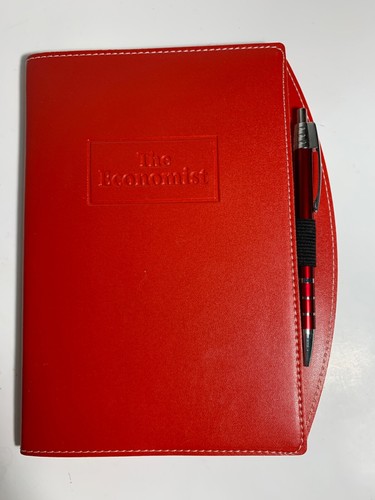The Economist Lined Notebook Journal Notepad Pen Bookmark Red 8.5" x 7 ...