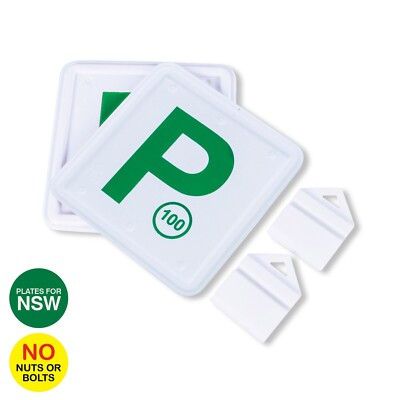 2 set Green P Plates Clip-On | Easy to Use 100% Brand New | eBay Australia