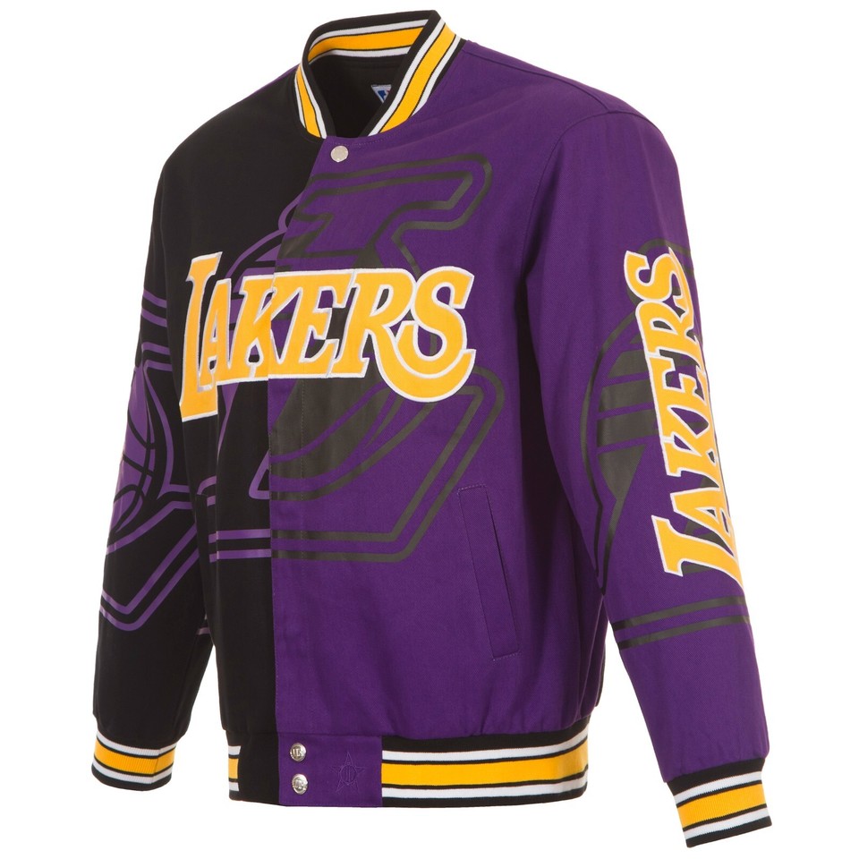 Authentic NBA Los Angeles Lakers JH Design Cotton Embroidered Jacket ...