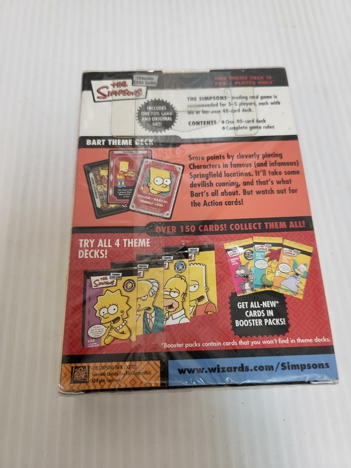 The Simpsons Trading Card Game Bart 1 Player Theme Deck | eBay