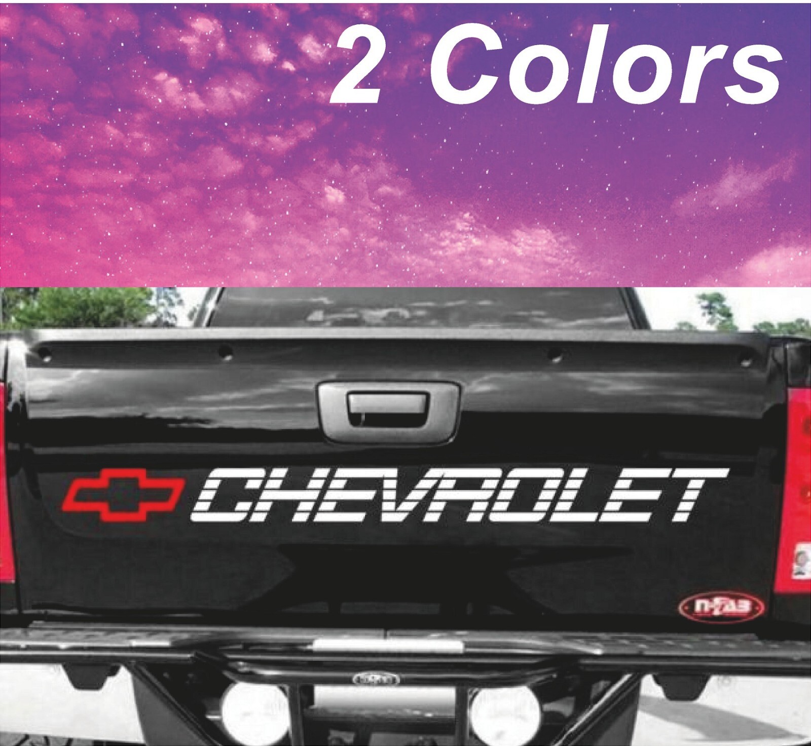 WHITE CHEVROLET Decals Vinyl Sticker Silverado 1500 Bed Tailgate ...
