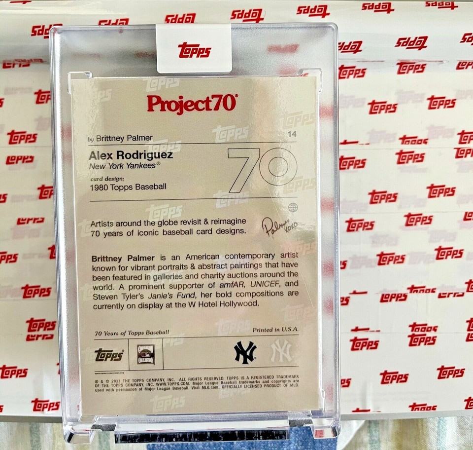 ALEX RODRIGUEZ - 2021 - TOPPS PROJECT 70 - CARD # 14 - PR 3620 ...