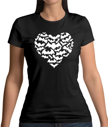 Love Heart Animals Bats Womens T-Shirt - Chiroptera - Bat - Pet - Pets ...