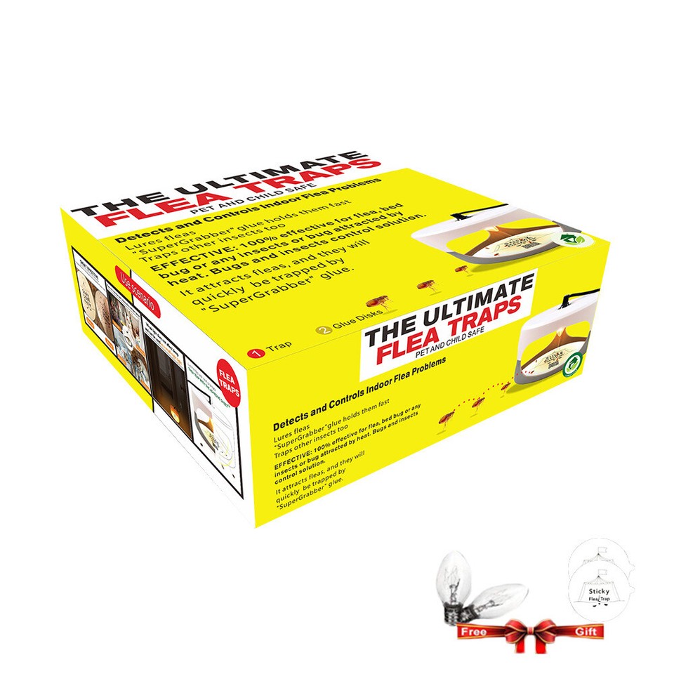 Electric Flea Bed Bug Trap Odorless Cleaner and Flea Killer Trap Pad 2 ...