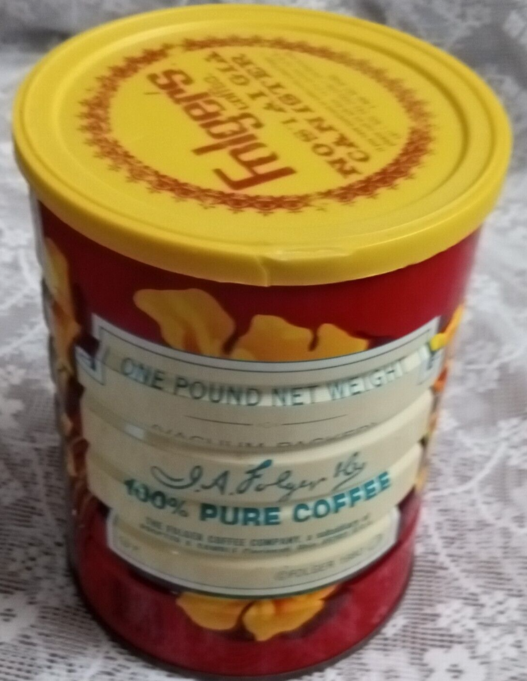 1980 Folgers 16 oz Coffee Can Electric Perc Nostalgia Canister Signed ...
