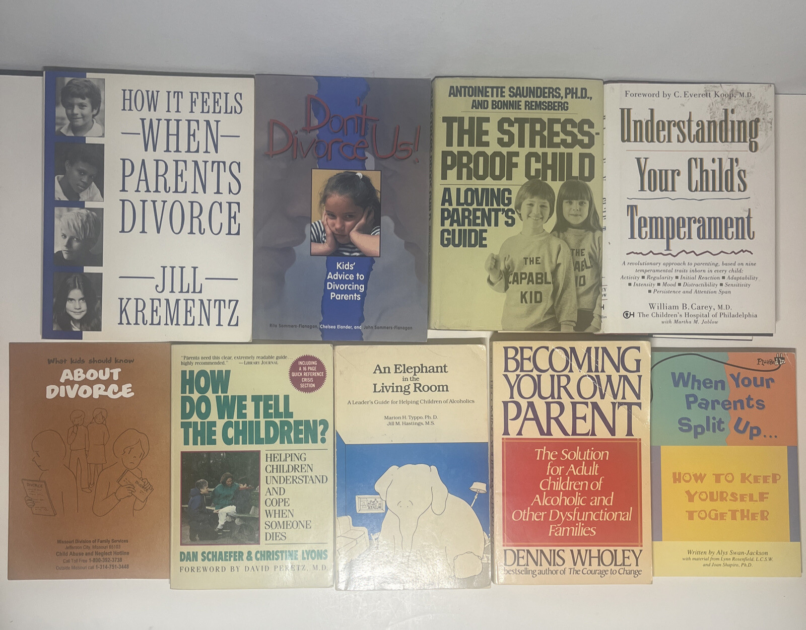 Lot of 9 Childhood Development Books for Divorced Parents & Single ...