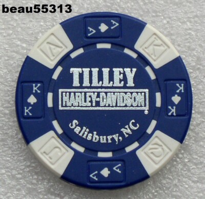 ⭐HARLEY DAVIDSON "TILLEY" SALISBURY NORTH CAROLINA DEALER POKER CHIP | eBay