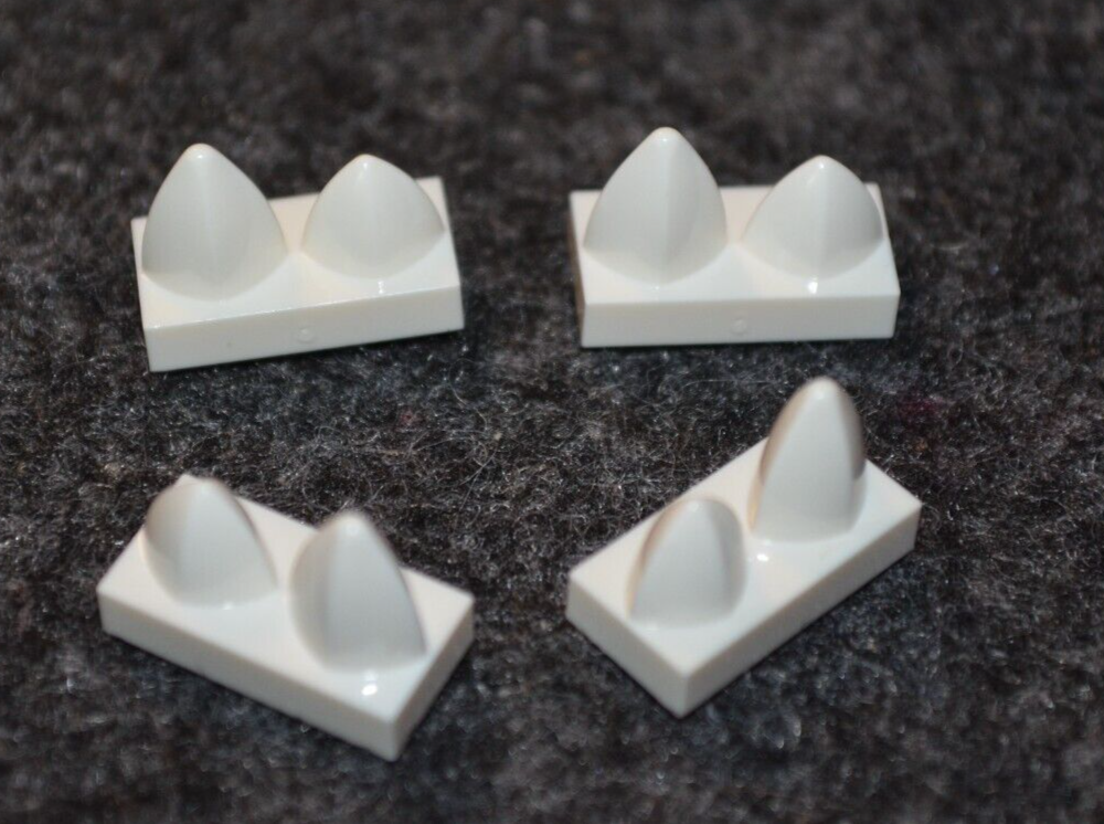 (4) 1x2x1 White Two Teeth / Fang Tile Bricks ~ New Lego Parts ~ | eBay