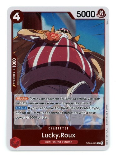 One Piece OP-09 Emperors In The New World English Lucky.Roux #OP09-015 ...