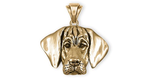 Great Dane Jewelry 14k Gold Handmade Great Dane Puppy Pendant GDN20-PG ...