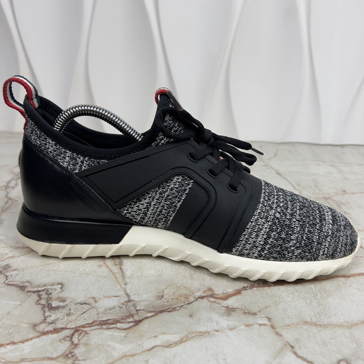 Moncler Emilien Trainers Sneakers Black White Mesh 41 EUR or Moncler Emilien Trainers Sneakers Black White Mesh 41 EUR or