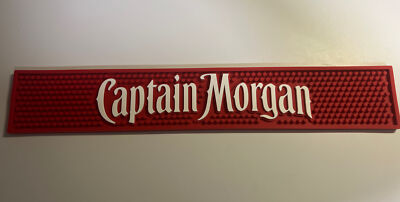 Captain Morgan Rubber Bar Rail Mat Lot Of 3 Drip Spill Runner Spellout ...