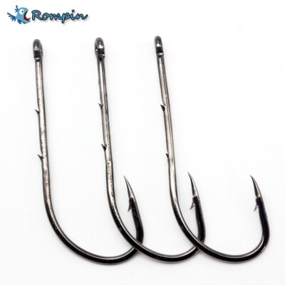 50pcs Fishing Hook 1/0# Fish Hook High Carbon Steel Hooks | eBay
