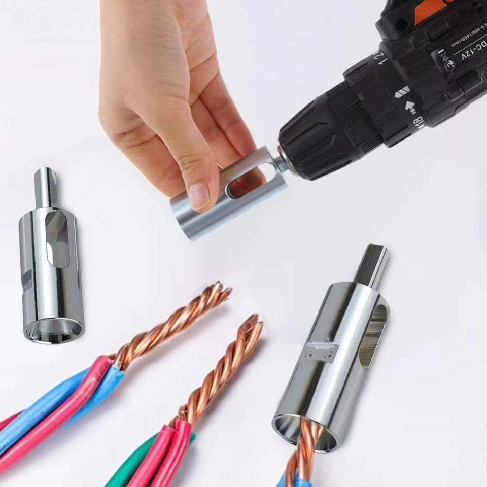 Triangular Shank Twist Ties Tool Cable Wire Drill Chuck Tool Electrical ...
