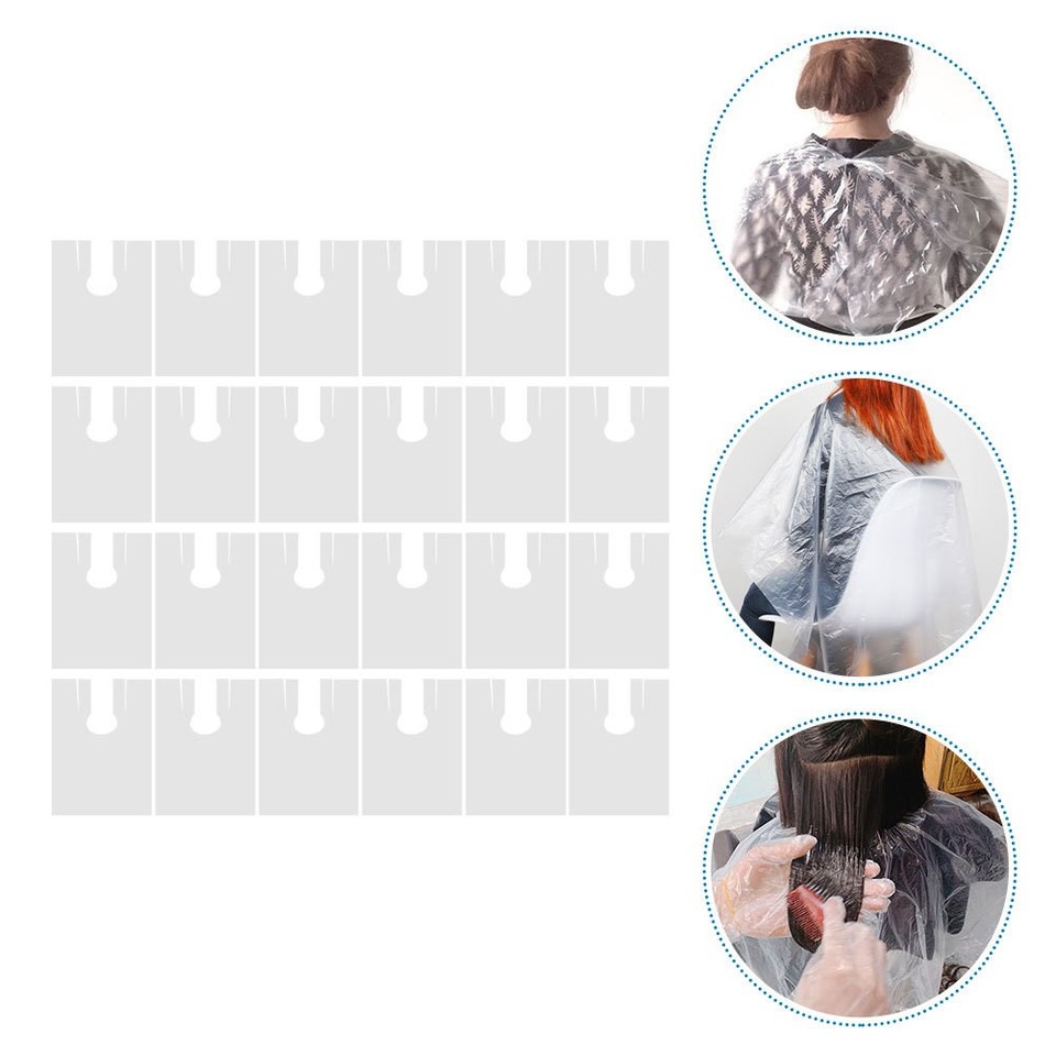 100 Pcs Barber Cape Barber's Cloth Disposable Capes for Salon Hair ...