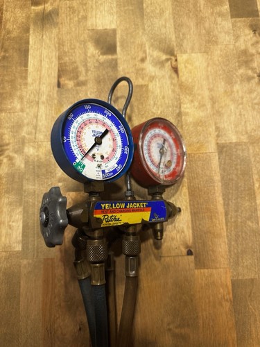Ritchie Yellow Jacket R12 R22 R502 AC Gauges Hoses Testing Charging ...