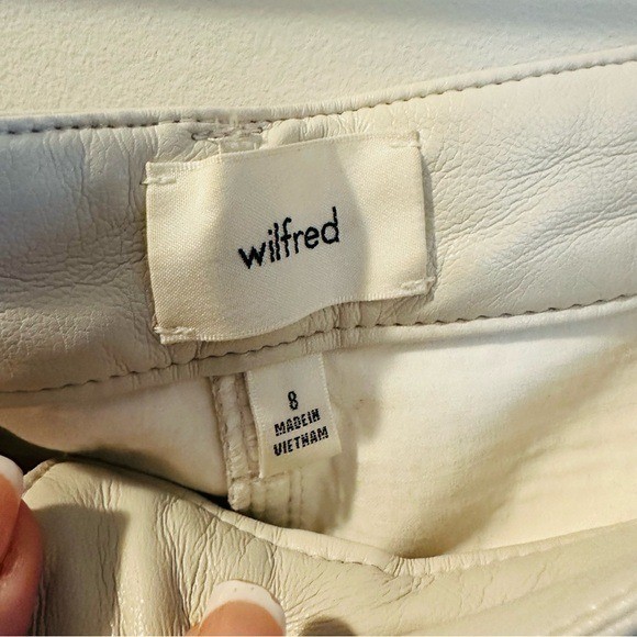 Aritzia Wilfred Melina Super High Rise Pants- faux Leather Size 8 | eBay